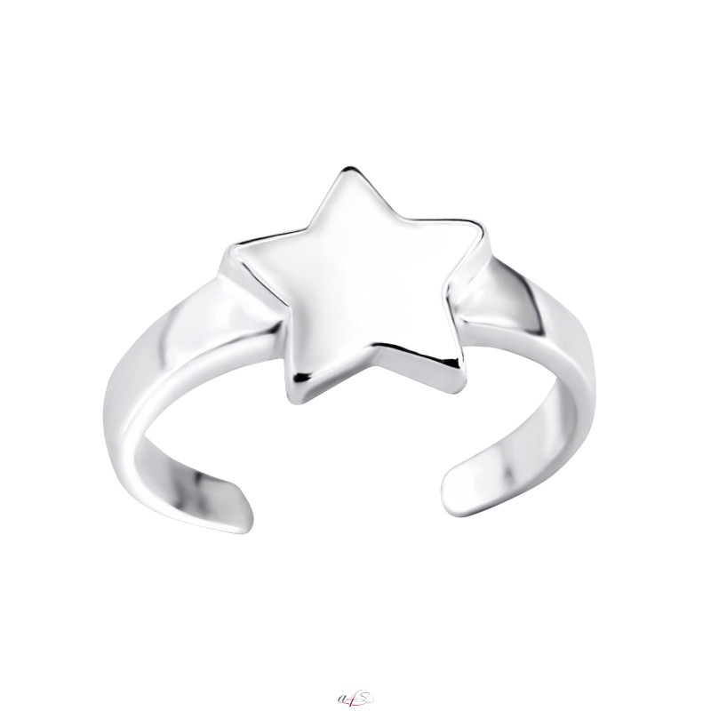 Star - 925 Sterling Silver Toe Rings